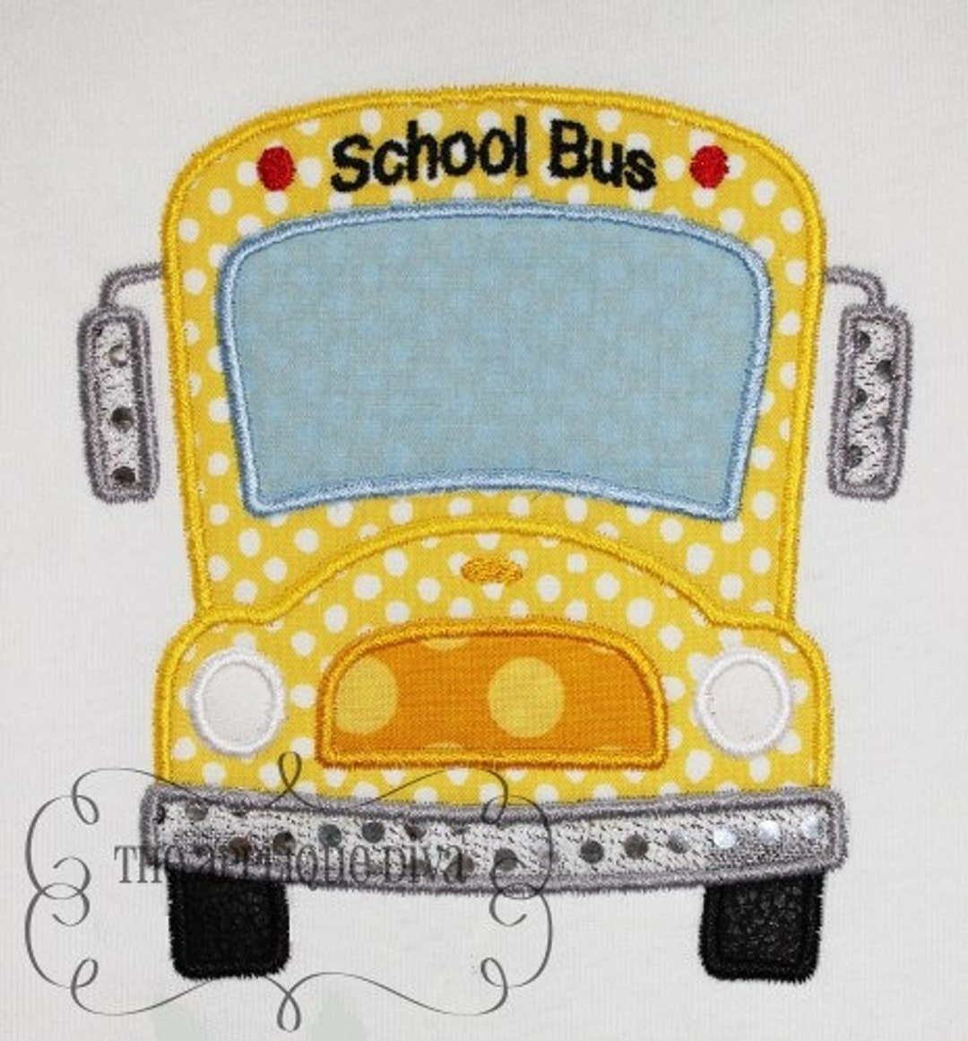 Back to School School Bus Embroidery Design Machine Applique - Etsy