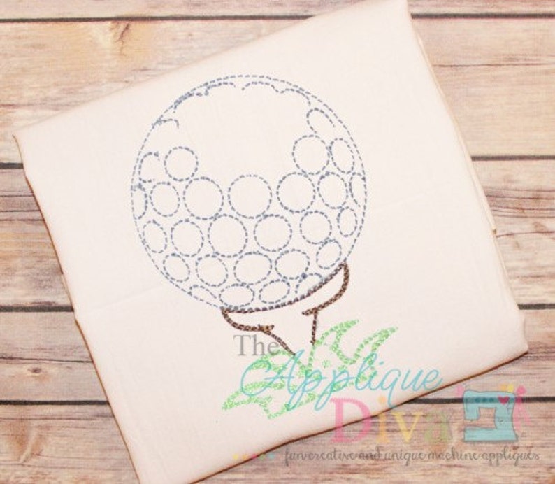 Vintage Stitch Golf Ball Digital Embroidery Design Machine Applique - Etsy