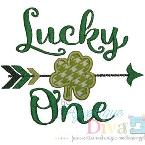 St Patrick's Day Lucky One Digital Embroidery Design Machine Applique ...