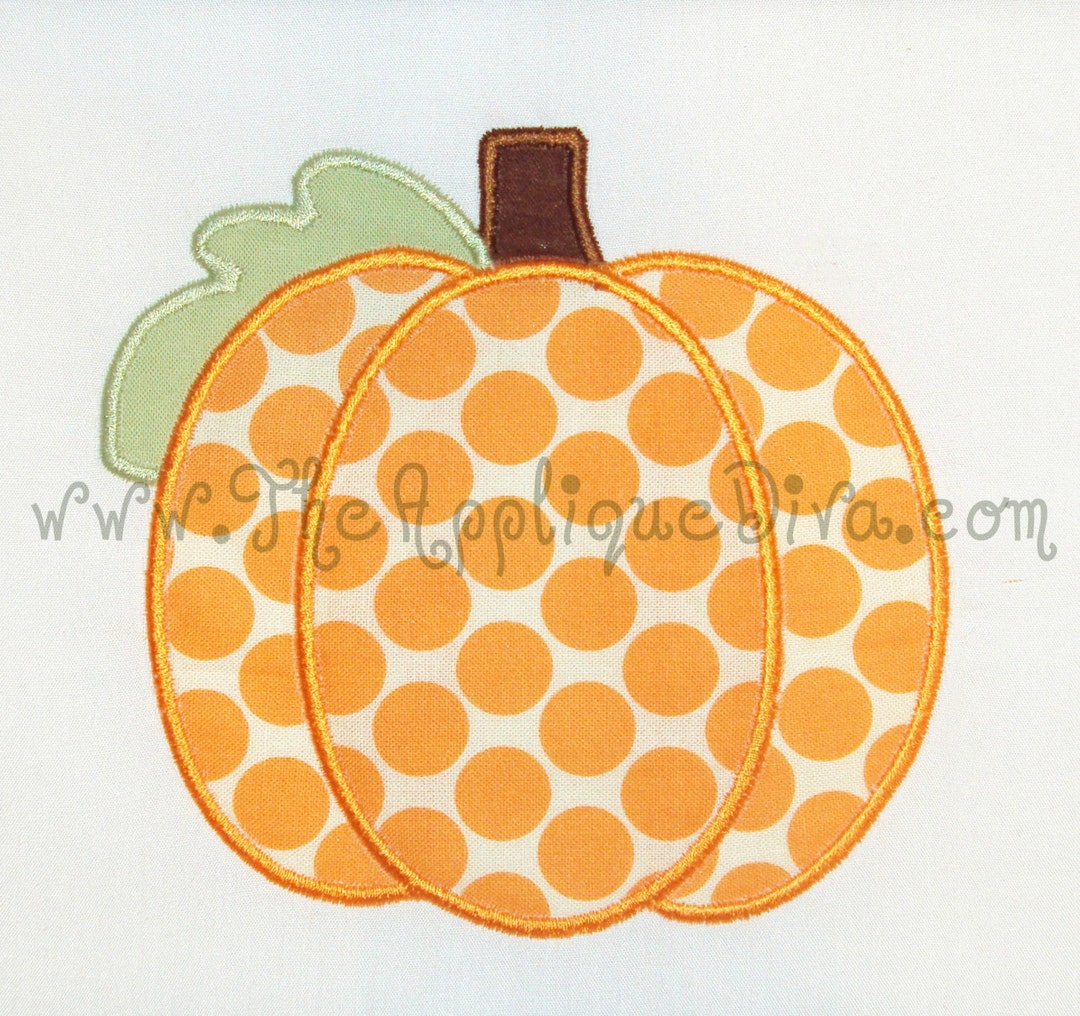 Fall Panel Pumpkin Digital Embroidery Machine Applique - Etsy