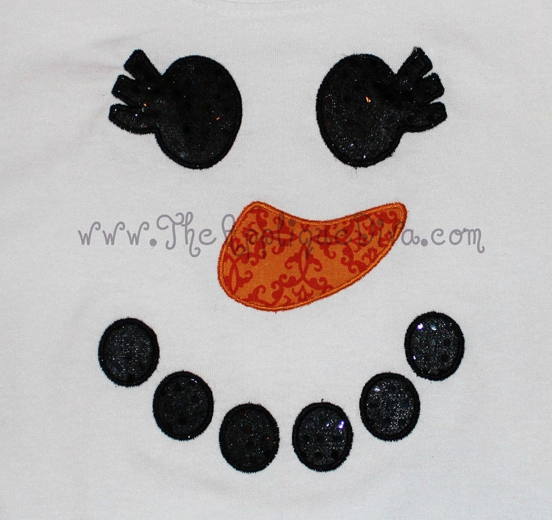 Winter Snow Girl Face Embroidery Design Machine Applique - Etsy