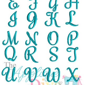 Pretty Simple Monogram Embroidery Font - Etsy