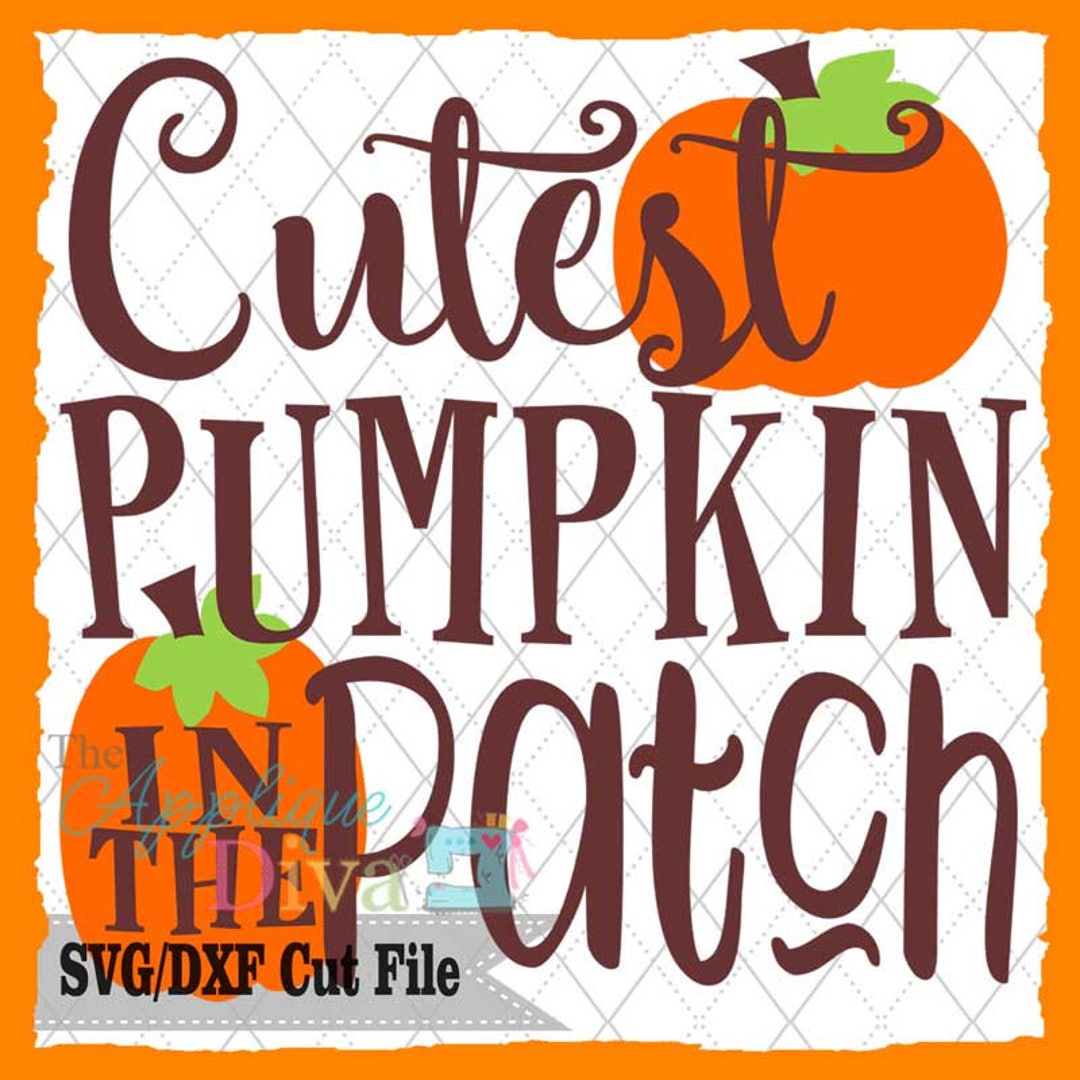 Halloween Fall Cutest Pumpkin in the Patch SVG DXF File - Etsy