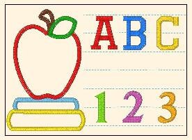 Back to School ABC 123 Frame Embroidery Design Machine - Etsy