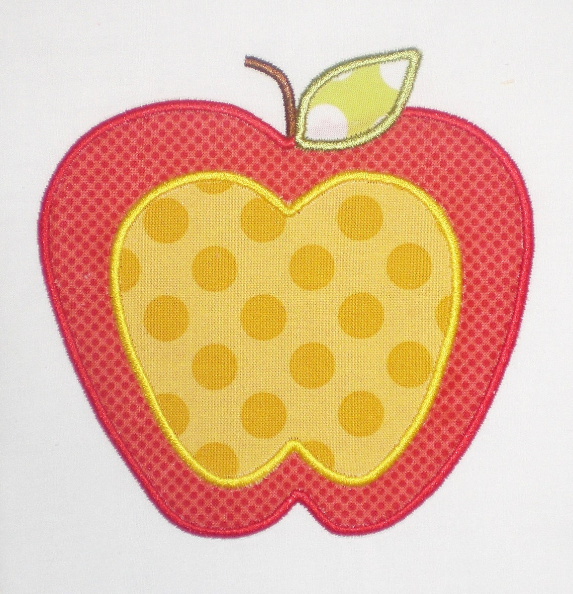 Double Apple Embroidery Design Machine Applique - Etsy