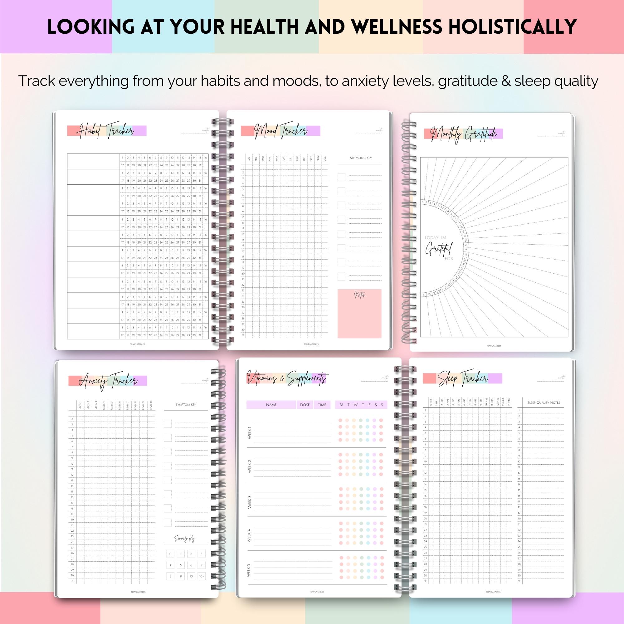 Wellness Journal - 90 Day Health, Fitness, Gratitude, Mindfullness ...