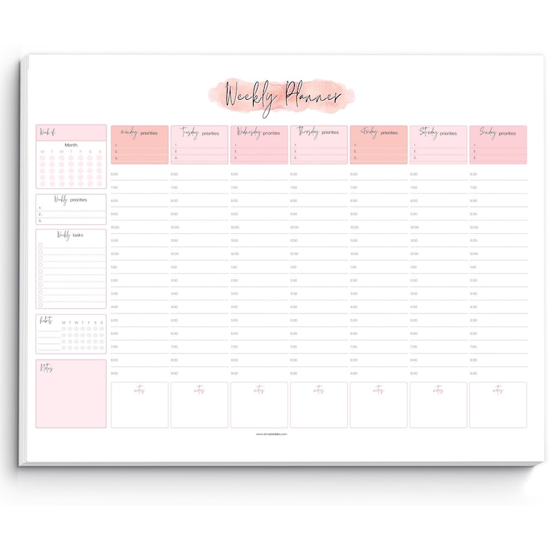 Weekly Planner Pad - Etsy