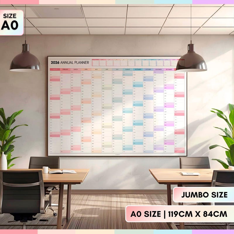 Year Long Calendar 2026 - Etsy UK