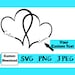 Custom Connected Heart Names Font Digital File Download SVG PNG JPEG - Etsy