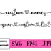 Custom Connected Heart Names Font Digital File Download New Design ...