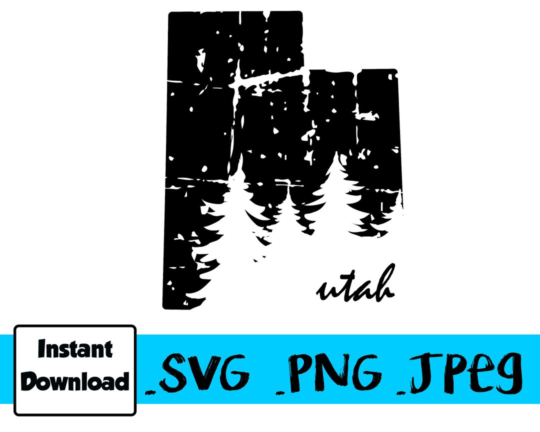 Utah SVG State Digital File Distressed Vintage Weathered Salt Lake City ...