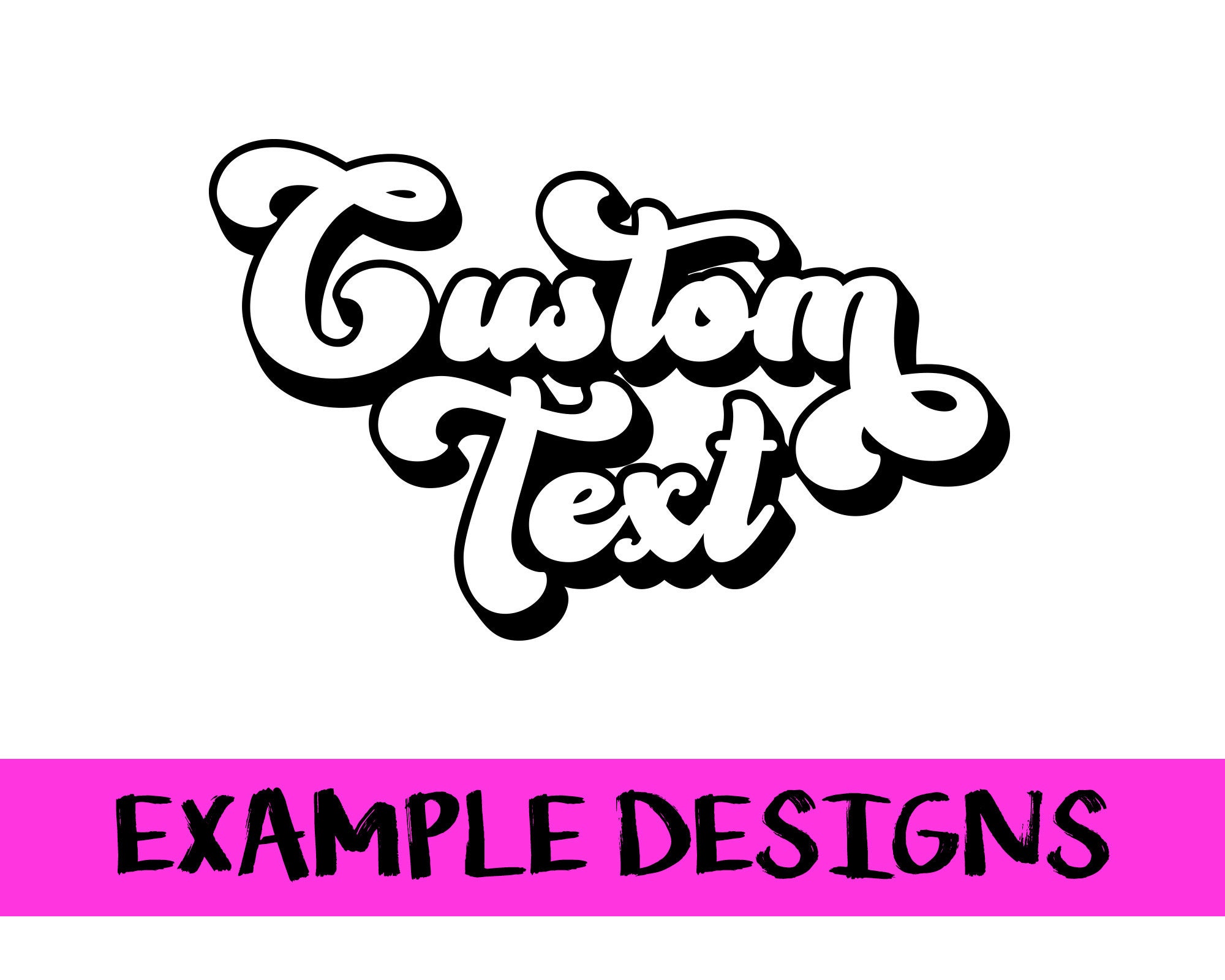 Custom Retro Word Digital File Svg Png Your Custom Word Bubble Shadow ...