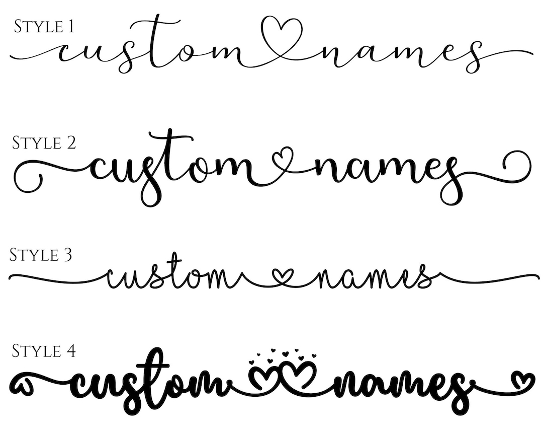 Names Connected Heart Swirl Digital Download SVG PNG Cricut Cut File ...