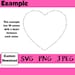Custom Names in a Heart Shape Outline Words Quote Lyrics or Text ...