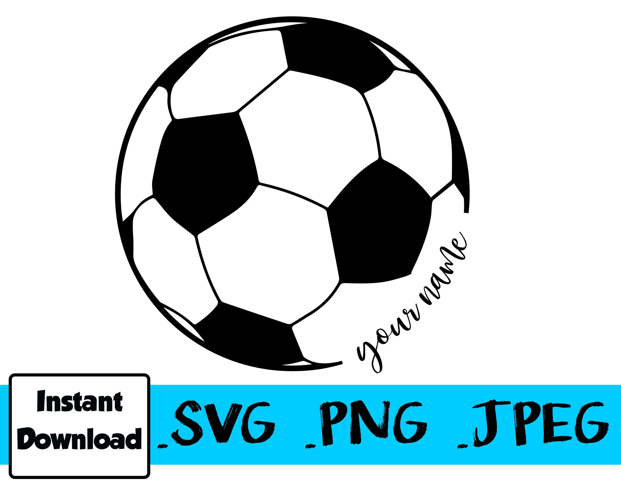 Soccer Ball Bundle Svg Png Cricut Digital Files Split Soccer Ball ...