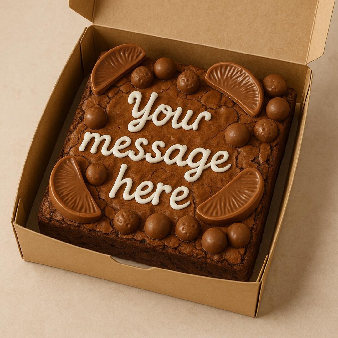 Personalized Fudge Brownie Gift Box | Handmade in Canada - Etsy