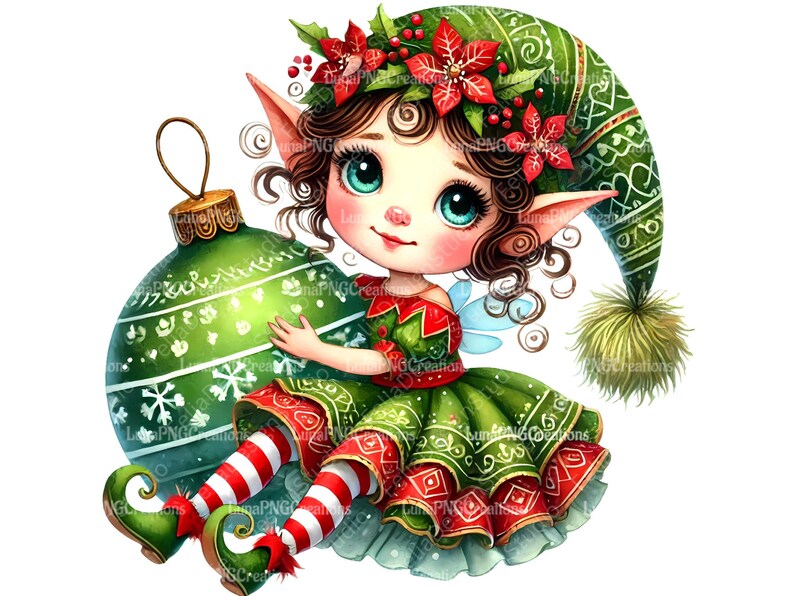 10 Elf Clipart PNG, Girl Christmas Fairy Download, Ornament Character ...