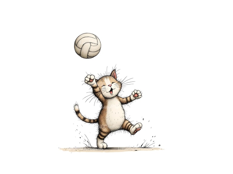Volleyball Animals Clipart PNG, Cute Sports Designs, Whimsical Kids ...