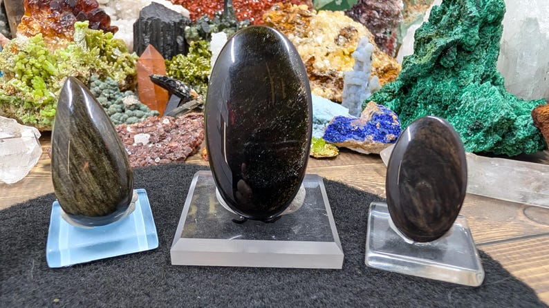 Obsidian - Gold Sheen - Mined in Guadalajara - 1 Pc Cabochon - Etsy