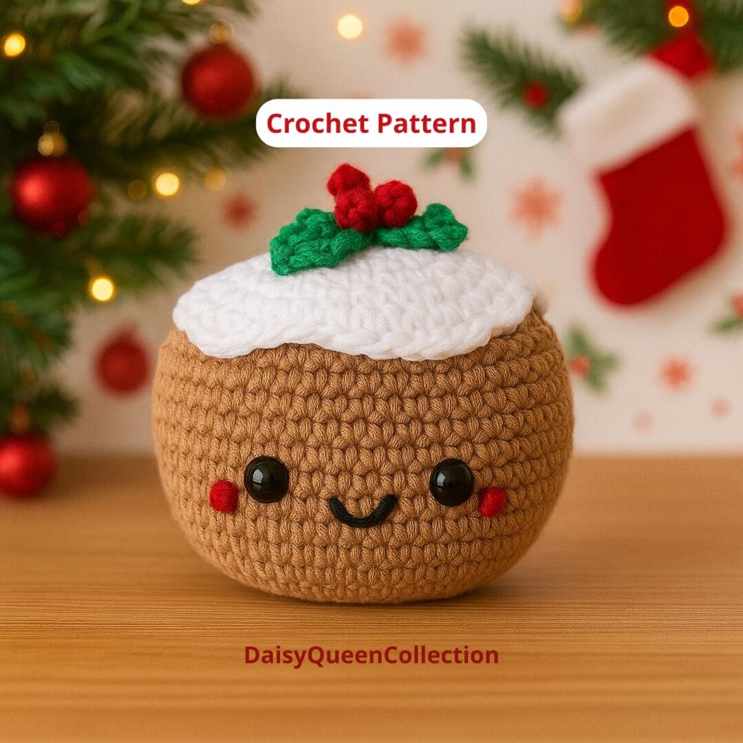Christmas Pudding Crochet Pattern, Christmas Decor (PDF Pattern), Easy ...