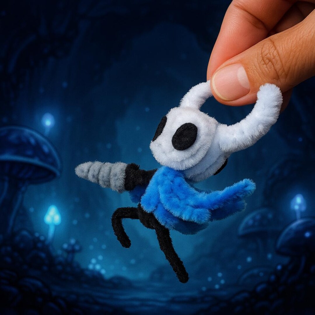 Hollow Knight Figure Magnet – Handmade Poseable Pipe Cleaner Art Doll ...