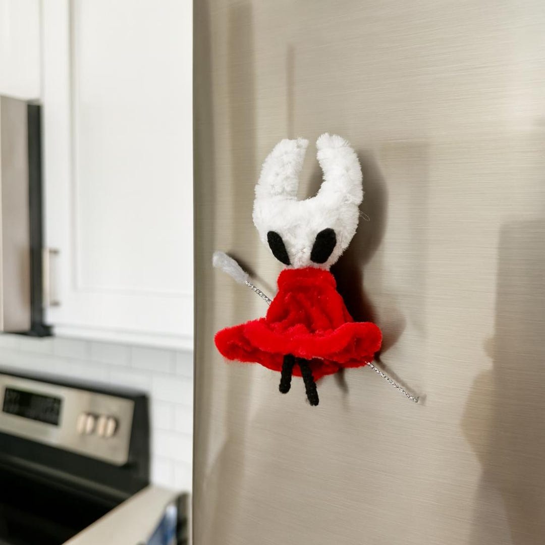 Handmade Red Pipe Cleaner Magnet, Poseable Figure Fridge Magnet, Cute ...