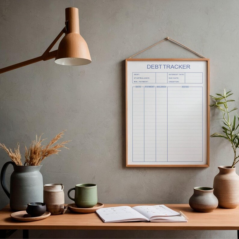 Debt Tracker Printable | Payment Log & Balance Tracker | Simple Budget ...