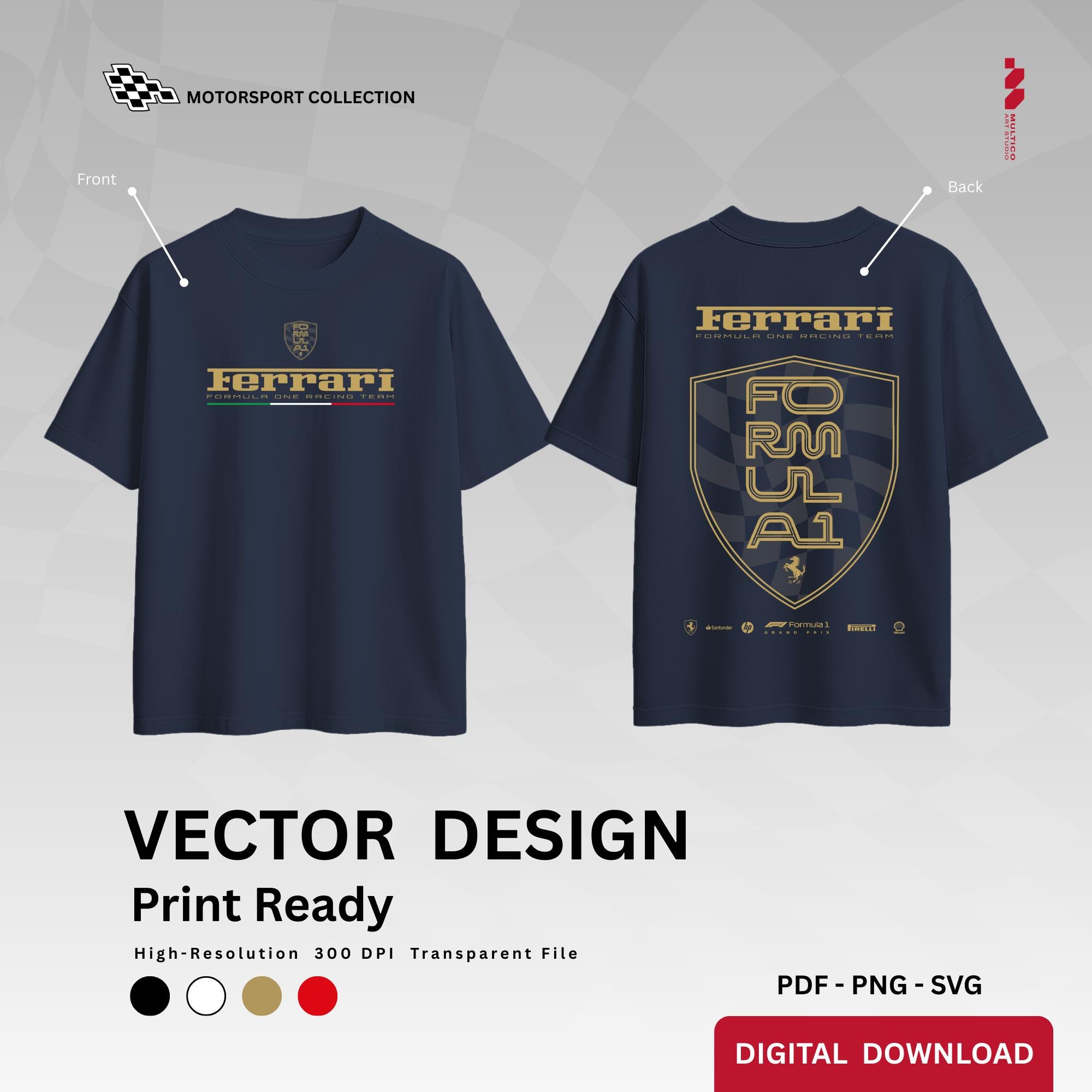 Scuderia Motorsport Racing Team Design | DTF Ready-to-print Vector ...