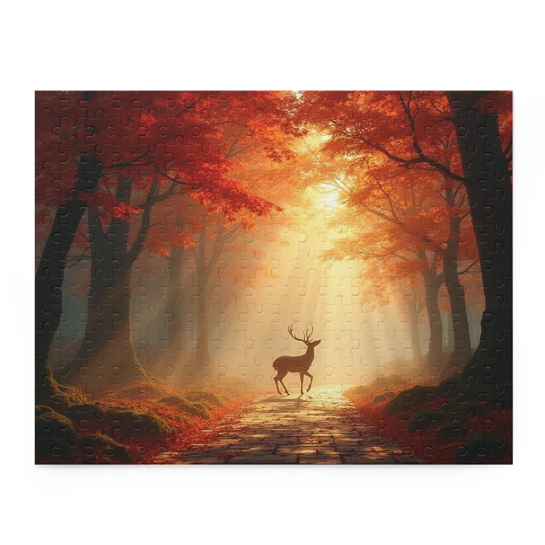 Autumn Forest Stag Puzzle - Beautiful Nature Scene, 252, 500 Pieces ...