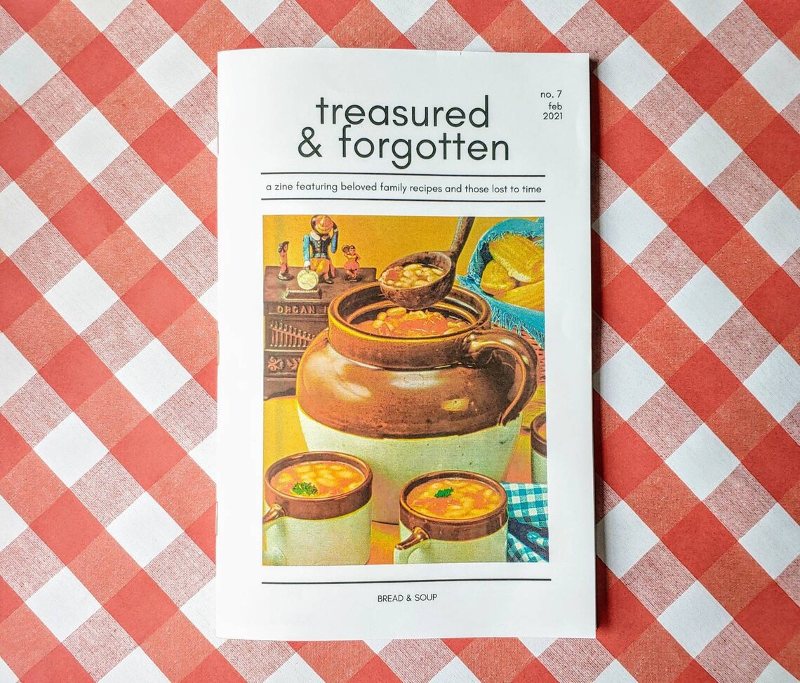 Treasured & Forgotten 7 Recipe Zine Bread and Soup - Etsy