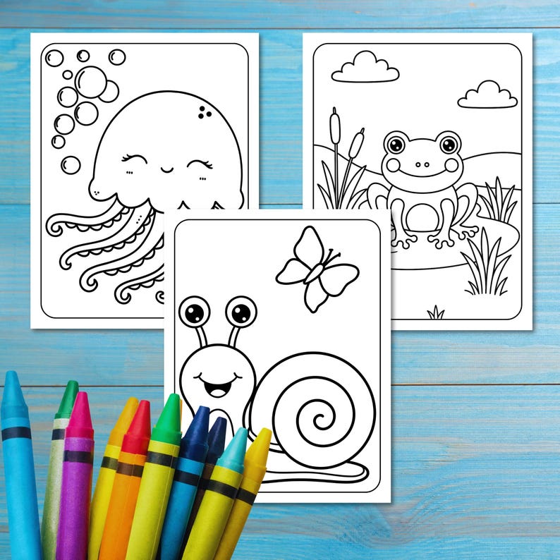 100 Easy Animal & Nature Coloring Pages for Kids | Printable Coloring ...