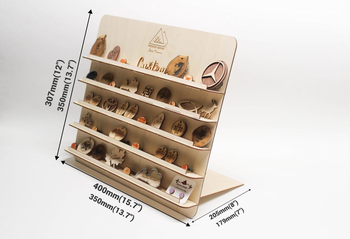 5-tier Display Stand SVG | Retail Organizer Shelf File - Etsy