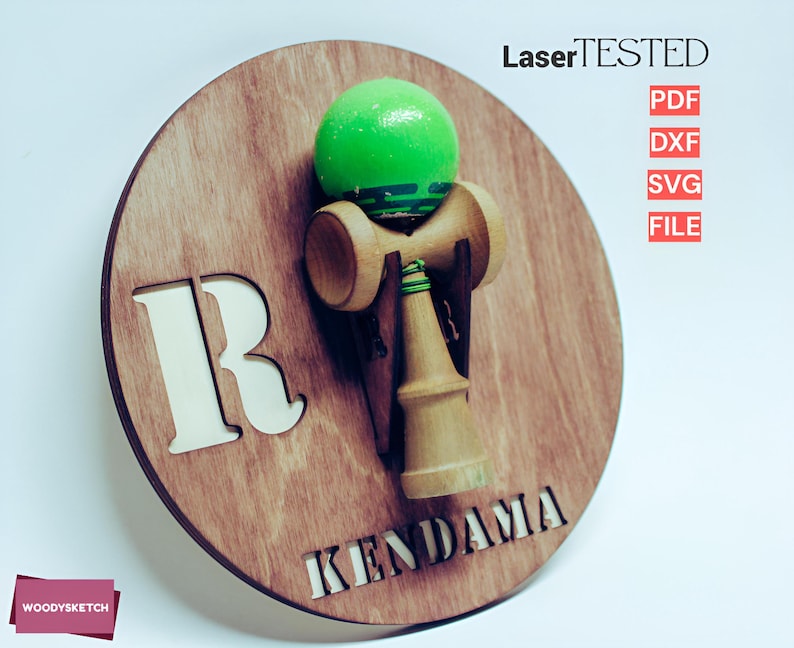 Kendama Wall Holder SVG | Laser Cut File | Kendama Display Rack DXF PDF ...