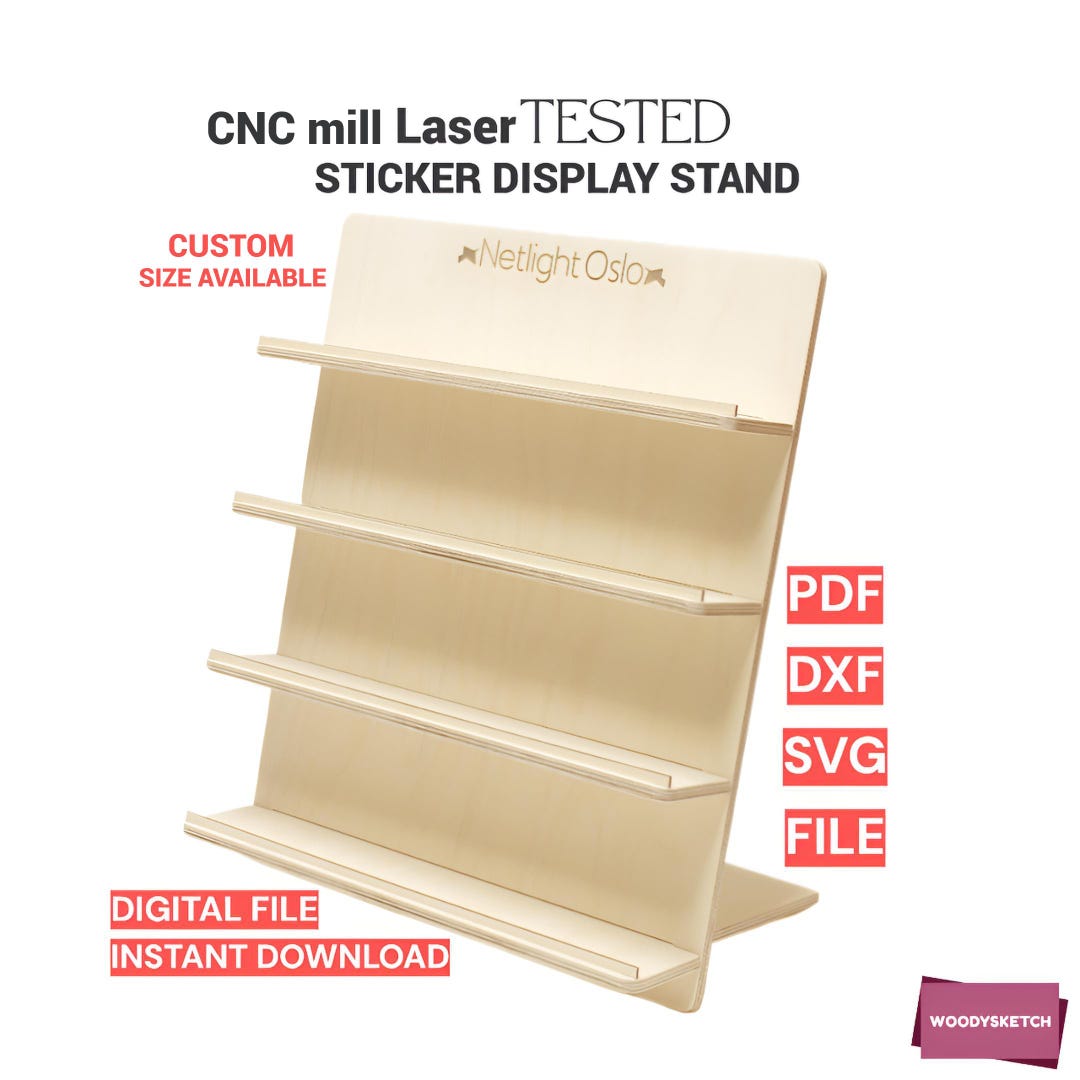 Sticker Display Stand SVG | Market Shelf File - Etsy