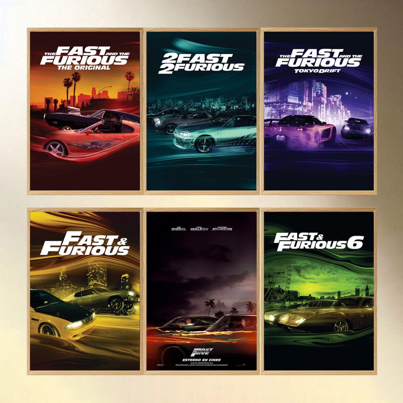Fast and Furious Poster - Etsy