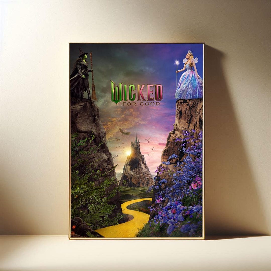 Wicked: for Good 2025 Film Poster, Modern Movies Art Print, Canvas ...