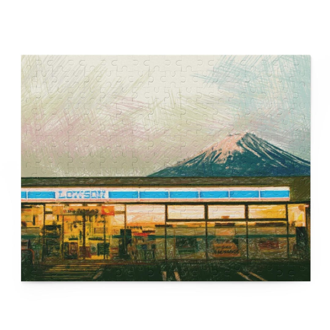 Mount Fuji With Convenience Store (lawson)print Puzzle - Etsy