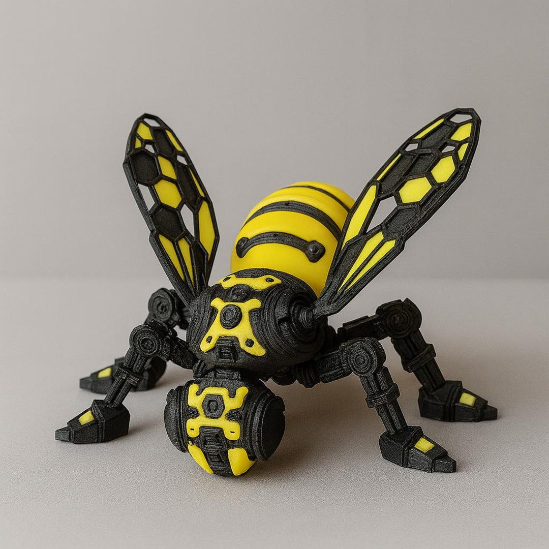3D Printed Cyber Wasp | Handmade Tech Art Model - Etsy