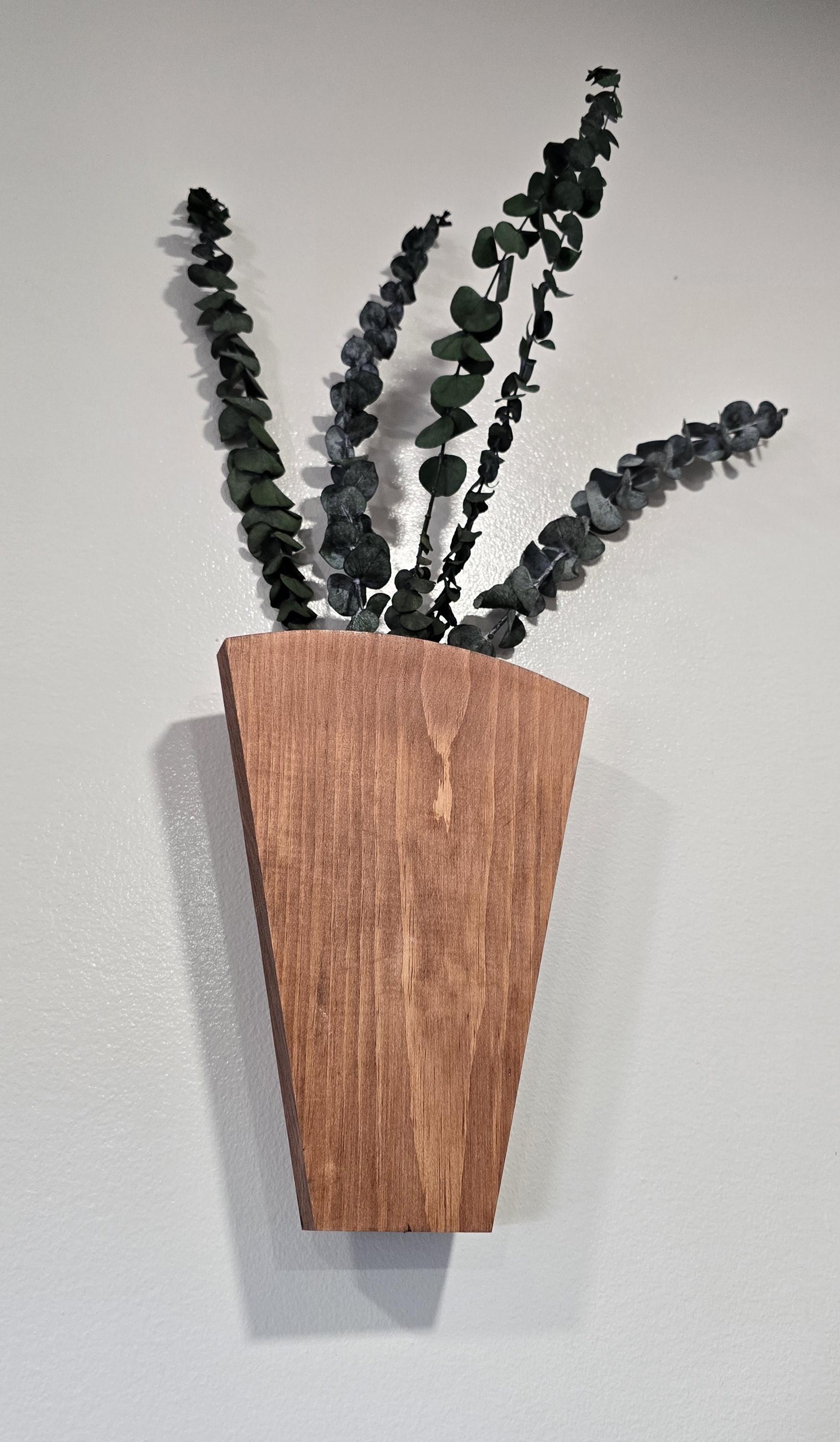 Rustic Wood Wall Pocket Vase - Etsy
