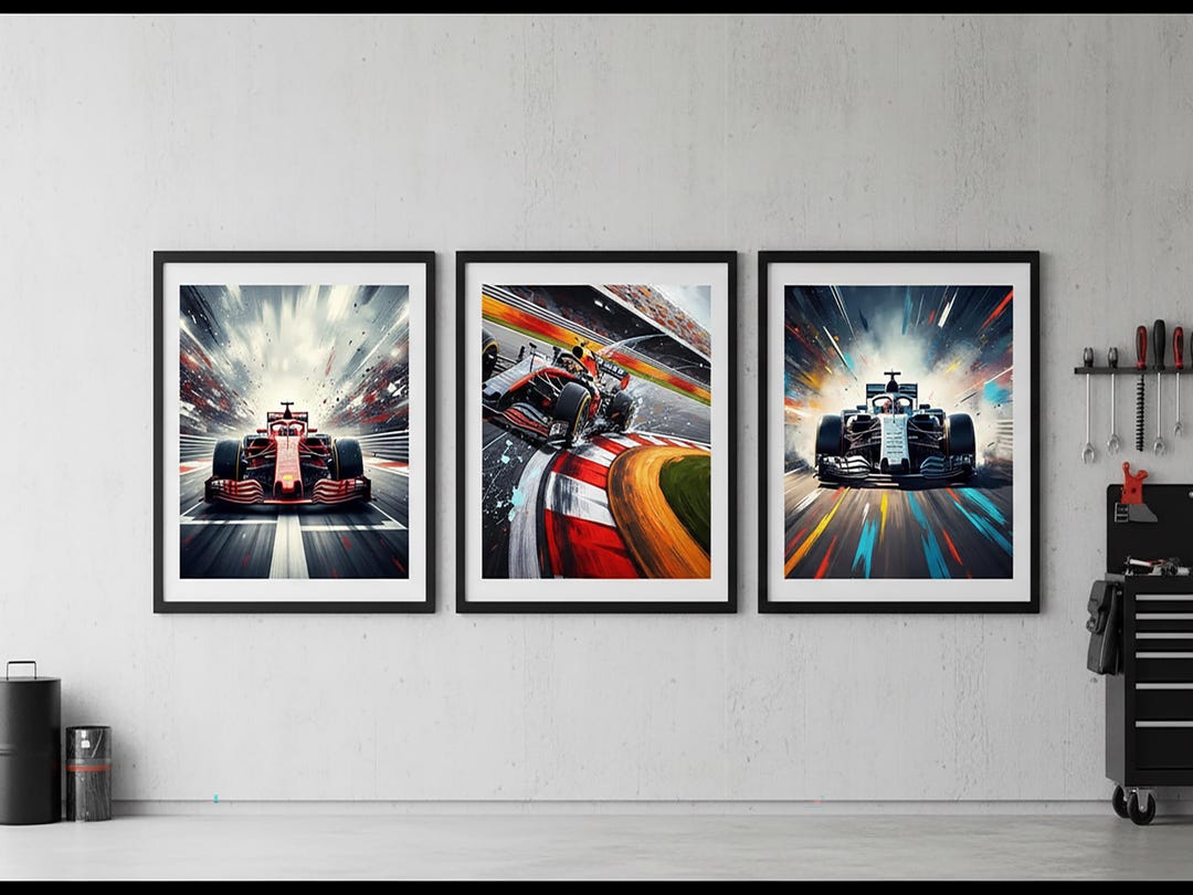 Formula 1 Racing Poster | Modern Motorsport Wall Art (digital Download ...