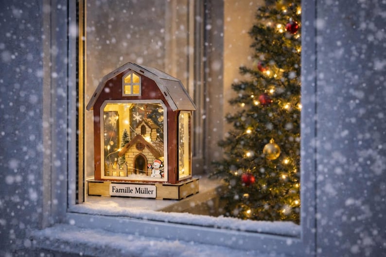 Personalized Wooden Christmas Lightbox | LED Window Decoration ...
