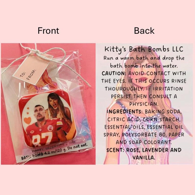 Valentine's Bath Bombs Bluey K-pop 67 Labubu Taylor Swift Valentine's ...