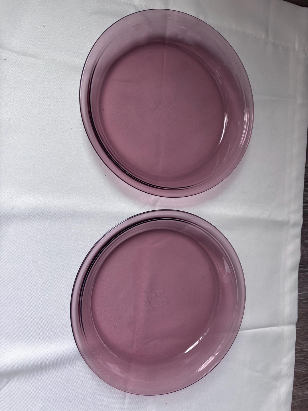 Vintage Pyrex Cranberry Glass Plates Set of 2 | 23cm Pyrex 209 Oven ...