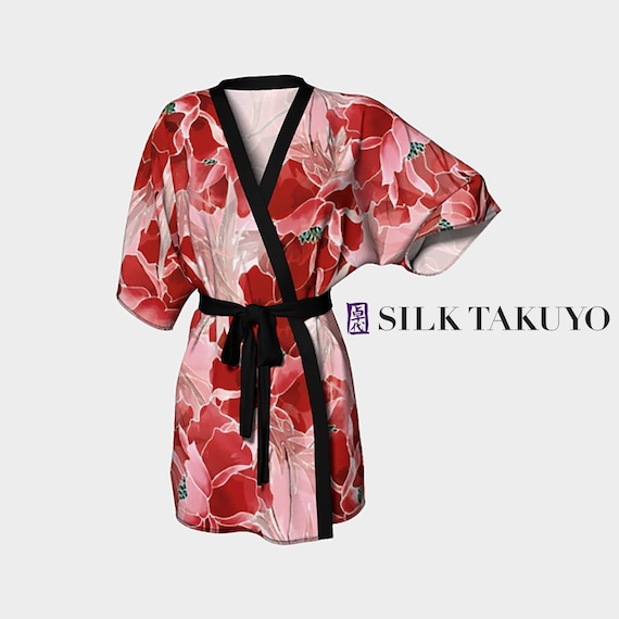 Red Short Japanese Kimono