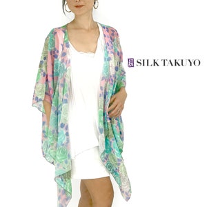 Sheer Kimono Top, Fringed Kimono Unique Gift for Her, Kyoto Rose Brown ...