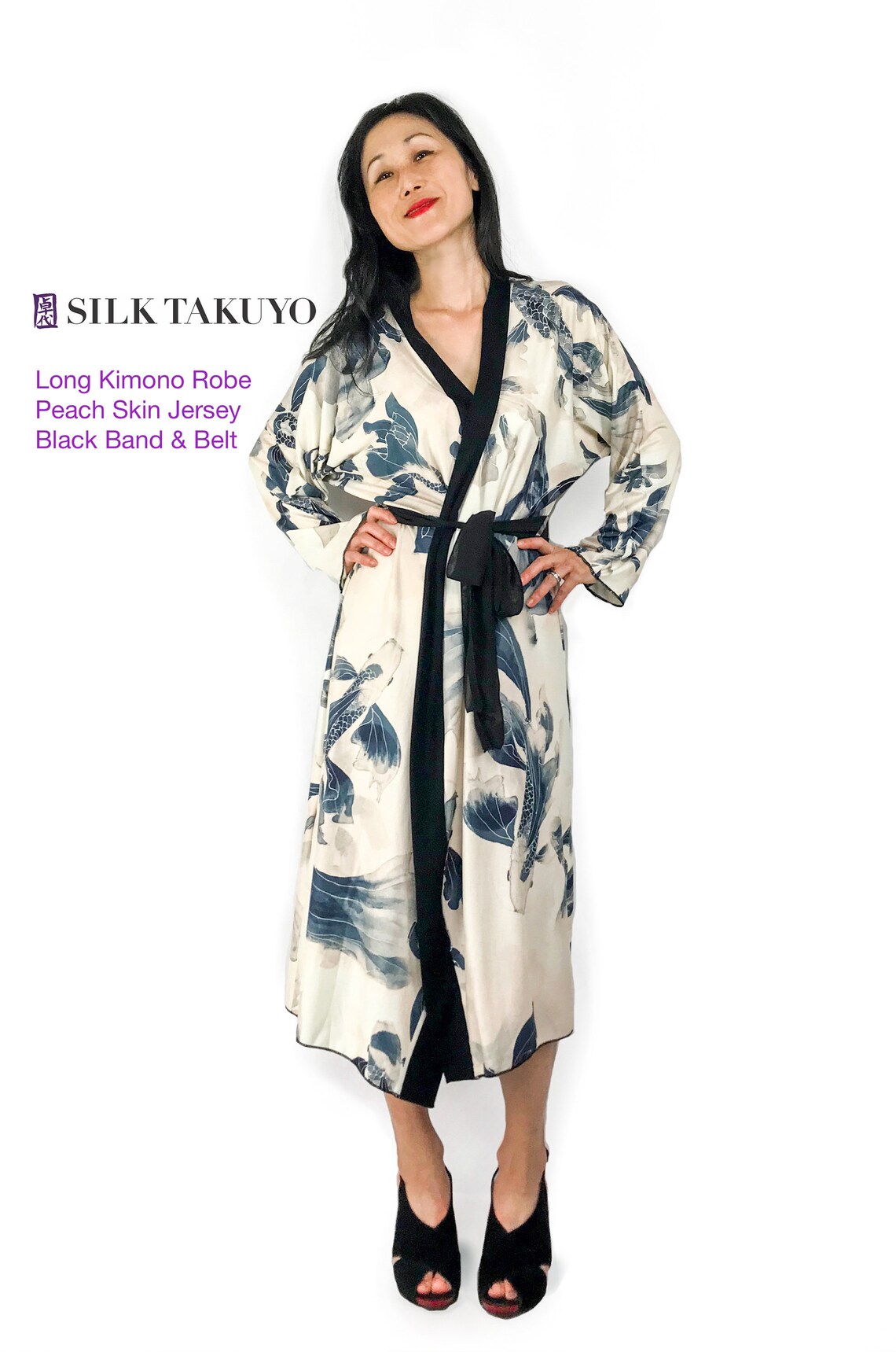 Japanese Kimono Robe Long Koi Fish Art Bridesmaids Robe | Etsy