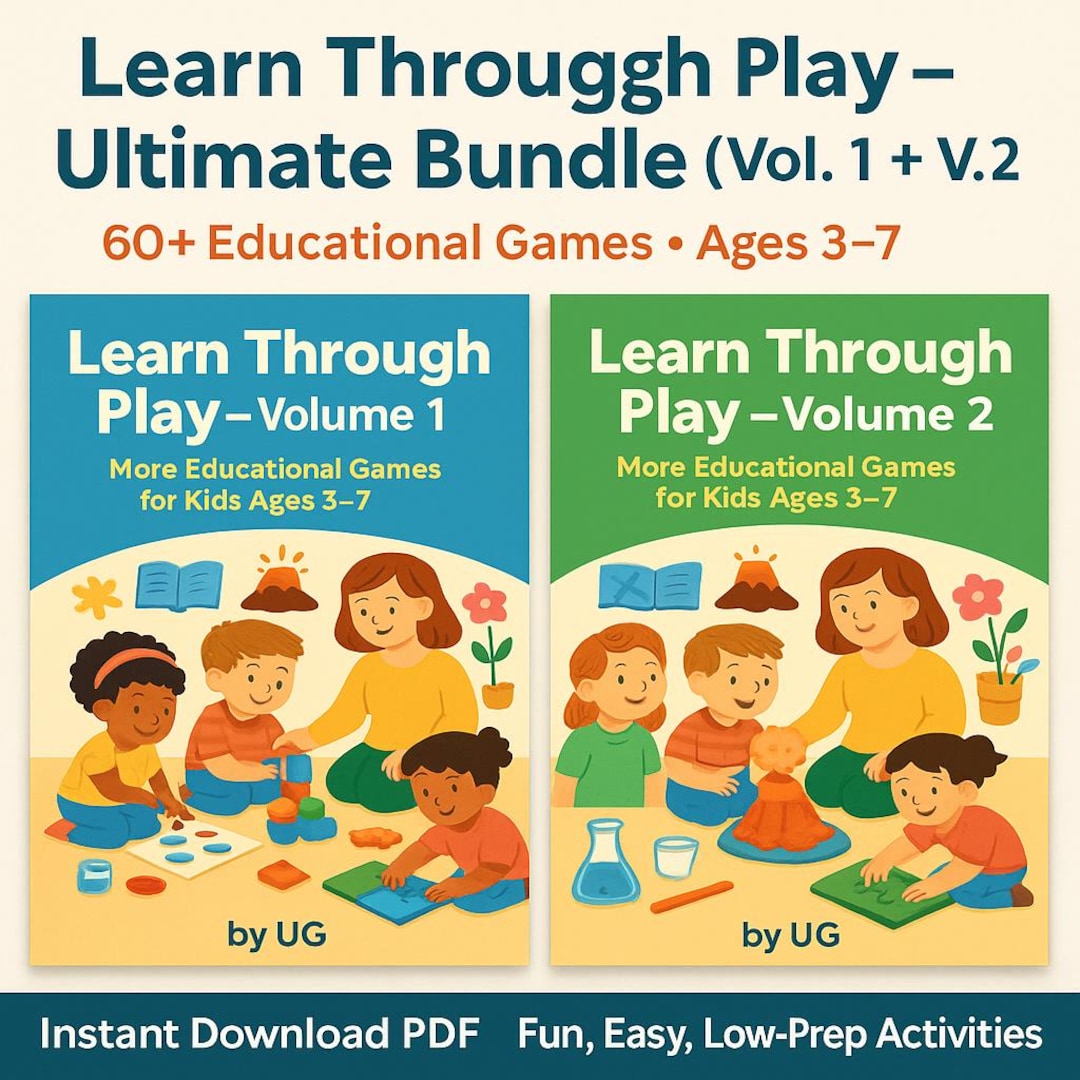 Learn Through Play Bundle | 2-in-1 Educational Games for Kids Ages 3–7 ...