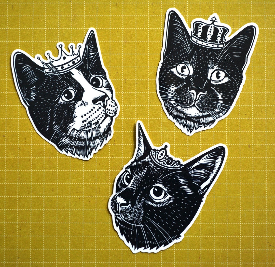 Royalty Cat Stickers - Etsy