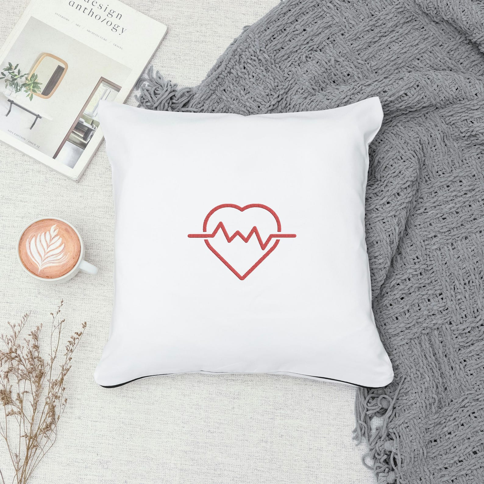 Heartbeat Embroidery Design | Heart Line | 2 Designs | Love Pulse ...
