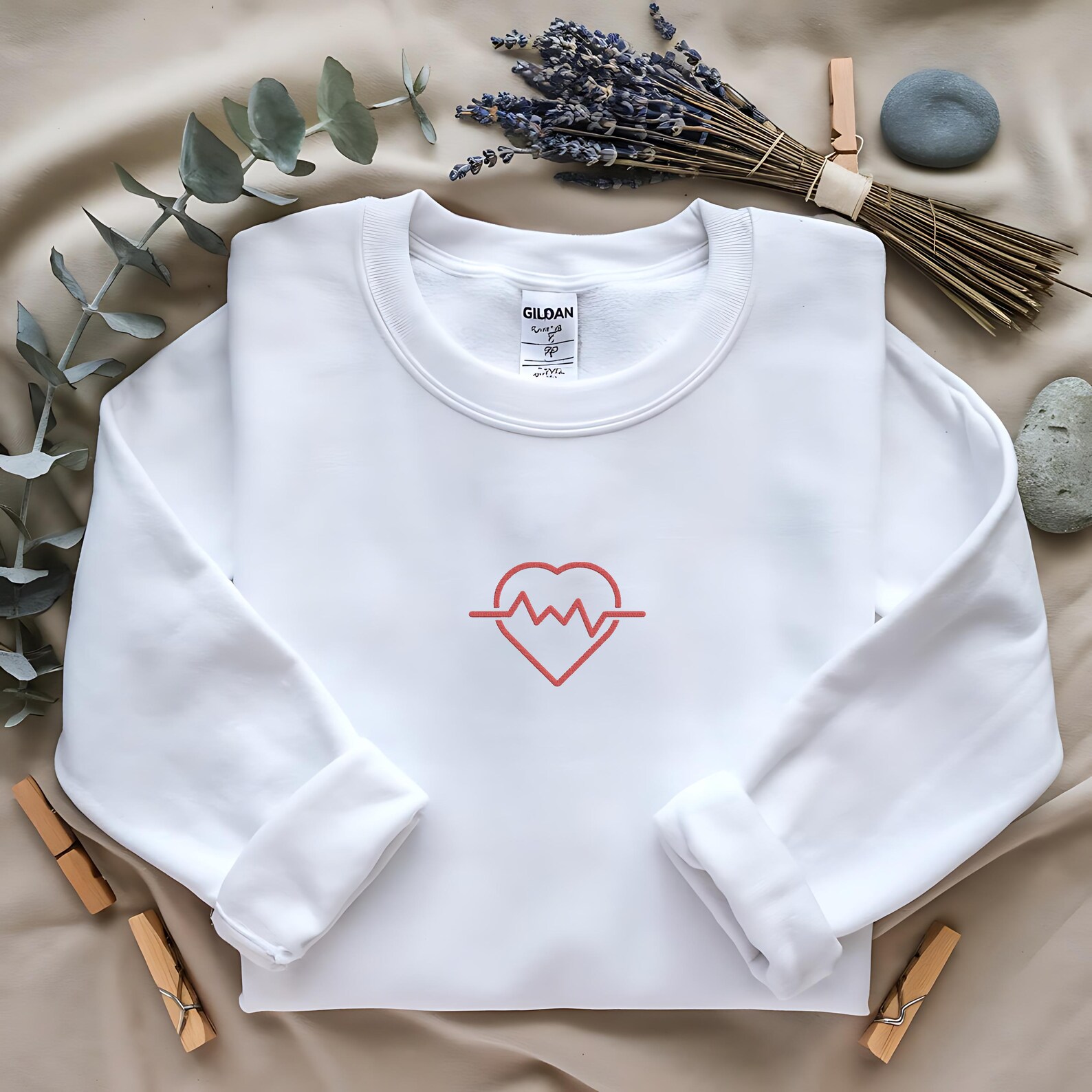Heartbeat Embroidery Design | Heart Line | 2 Designs | Love Pulse ...